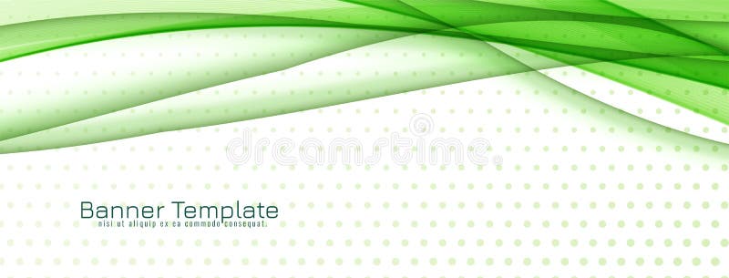 Abstract Stylish Green Wave Banner Design Stock Vector - Illustration ...