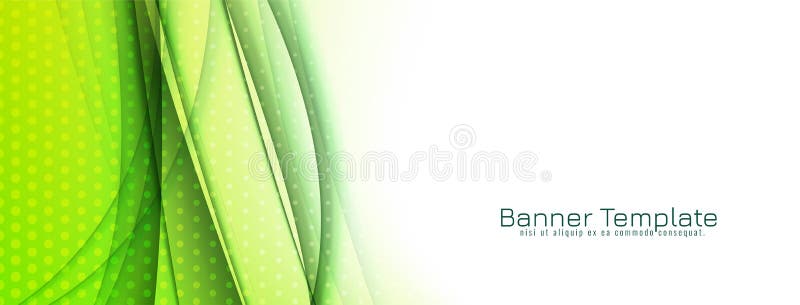 Abstract Stylish Green Wave Banner Design Stock Vector - Illustration ...
