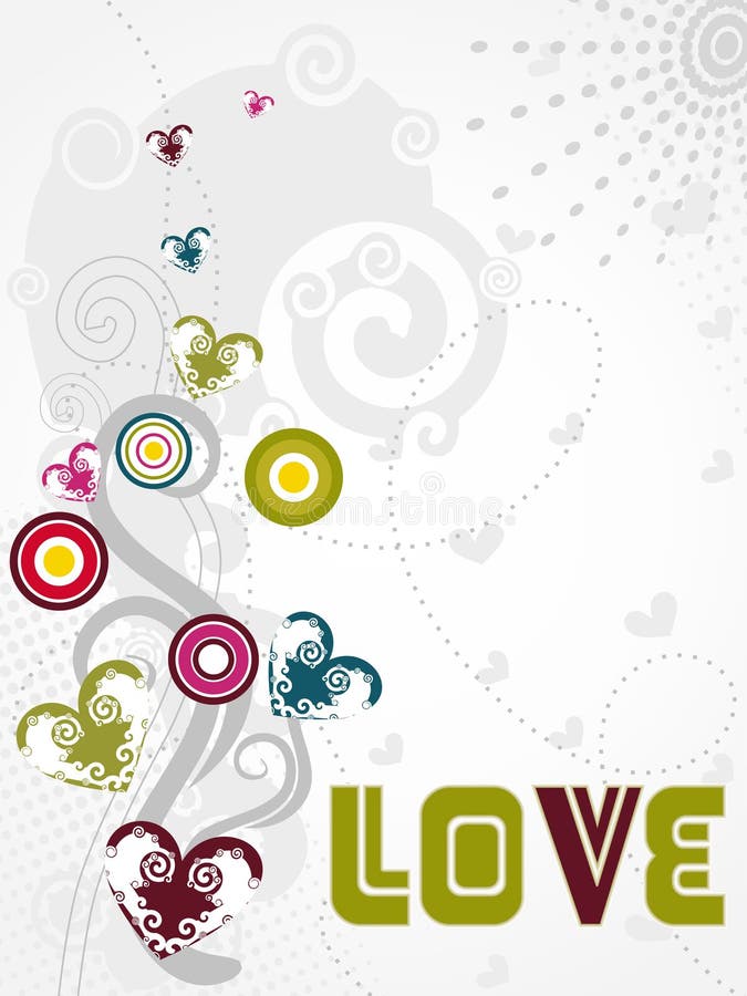 Abstract Stylish Love Design Vector Stock Vector - Illustration of ...