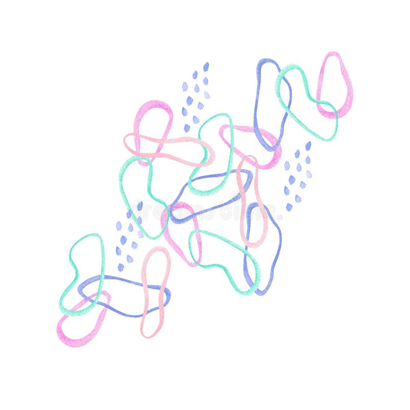 Abstract Stylish Modern Composition of Spots and Graphic Lines. Stock ...