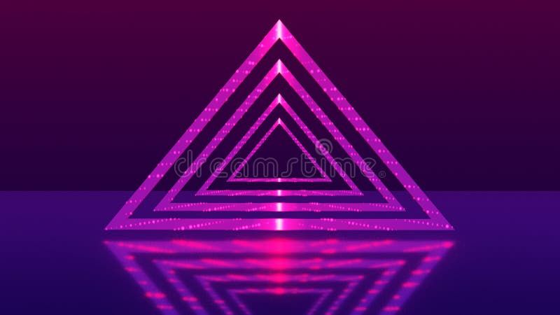Abstract Stylized Bright Colorful Triangle Logo Template on Dark ...
