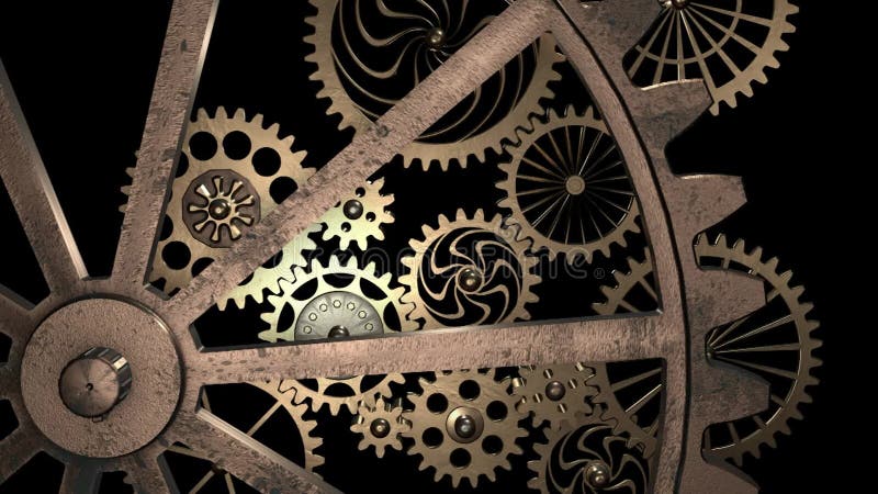 Abstract Stylized Collage of a Mechanical Device. Industrial Concept ...