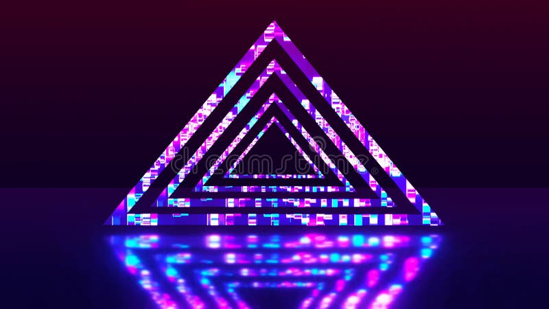 Abstract Stylized Colorful Triangle Logo Template on Dark Background ...