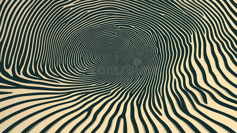 An Abstract and Stylized Depiction of Fingerprint Pattern Design Stock ...