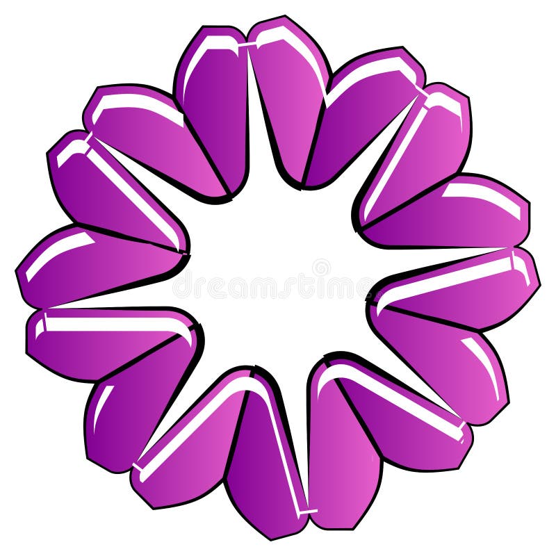 Abstract Stylized Geometric Icon Logo Shape Vector Illustration Stock