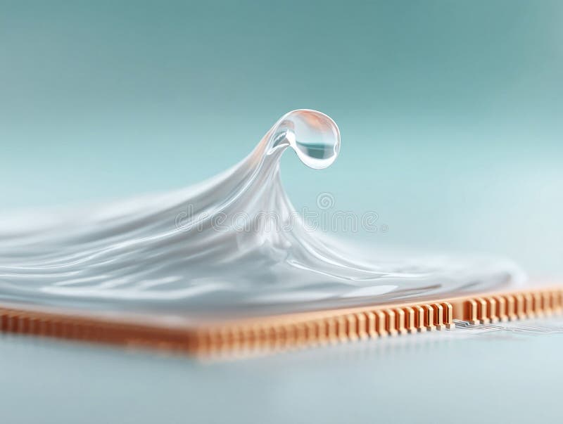 Abstract, Stylized Image of Thermal Paste Applied To a Processor ...