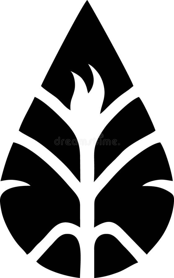 Abstract Stylized Leaf Logo Design Stock Vector - Illustration of ...