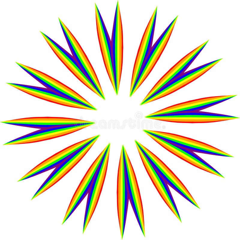 Abstract Rainbow Shape Pattern. Decorative Ornament Design Stock Vector ...
