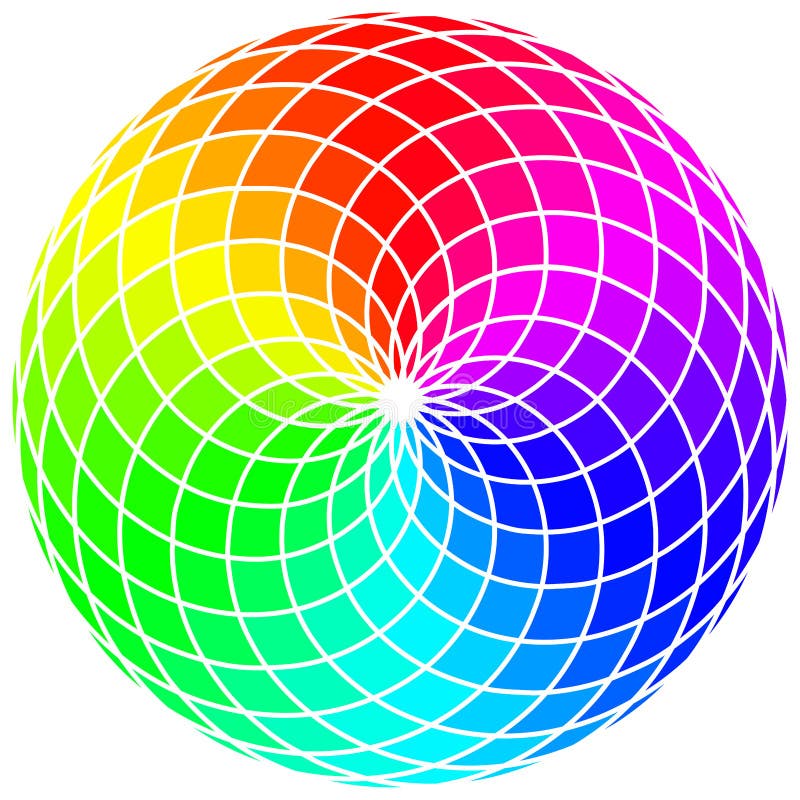 Abstract Stylized Rainbow Wheel Stock Vector - Illustration of rainbow ...