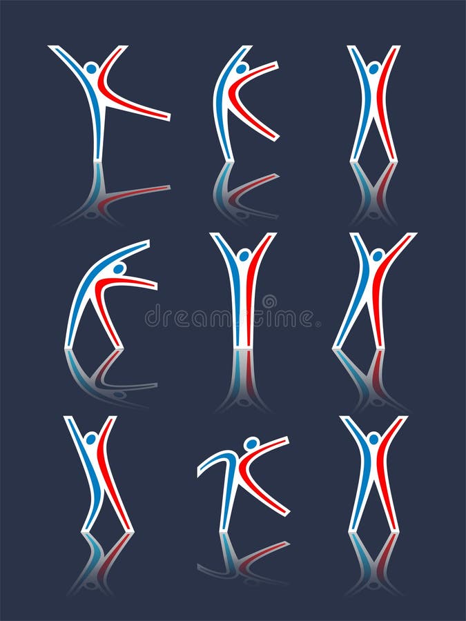 Abstract Figures in Movement Stock Vector - Illustration of movement ...