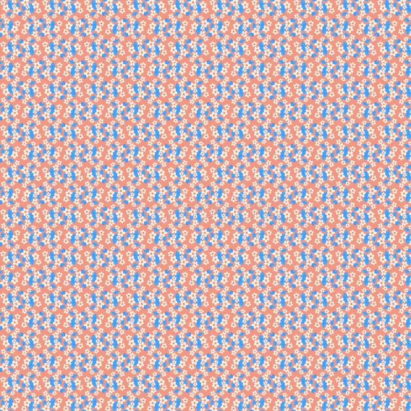 Abstract Stylized Spring Flowers on a Pink Peach Background Country ...