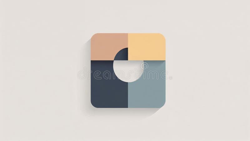 Abstract Four-Panel Square with Cutout Stock Illustration ...