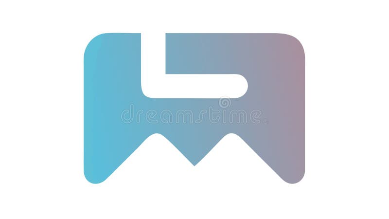 Abstract Stylized W Logo in a Vibrant Gradient, Vector Design ...