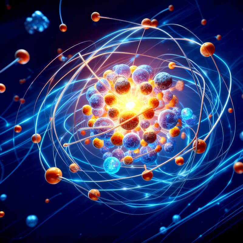 Abstract Sub-atomic Charged Particles Concept Stock Image - Image of ...