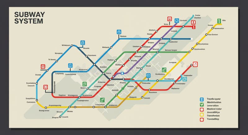 Imaginary Colored Subway Map Stock Illustrations – 2 Imaginary Colored ...