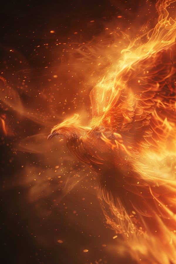 Abstract Success Concept Shown As a Phoenix Rising from the Ashes ...