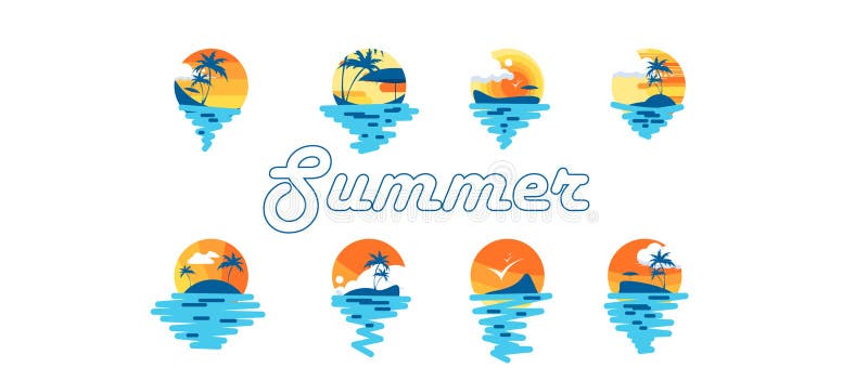 Abstract Summer Beach Party among Palm Tree Stock Vector - Illustration ...