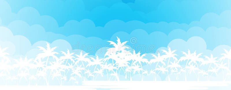 Abstract Summer Beach Party among Palm Tree Stock Vector - Illustration ...