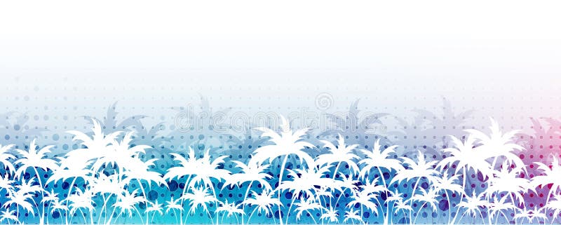 Abstract Summer Beach Party among Palm Tree Stock Vector - Illustration ...