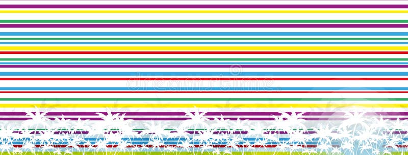 Abstract Summer Beach Party among Palm Tree Stock Vector - Illustration ...