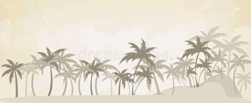 Abstract Summer Beach Party among Palm Tree Stock Vector - Illustration ...