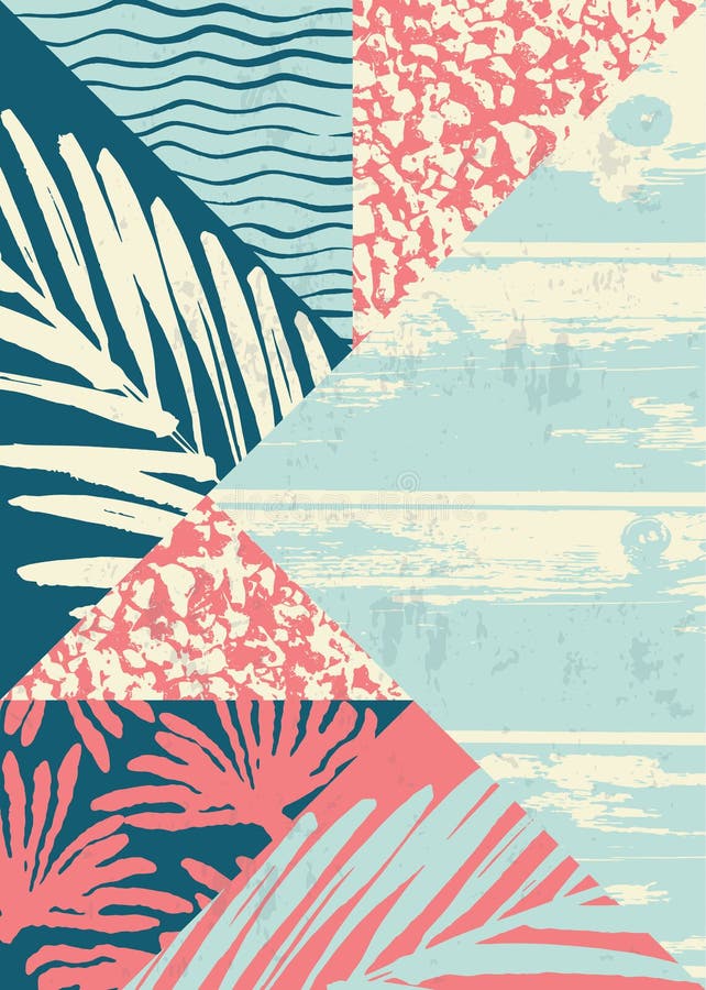 Set of Summer Cards with Hand-drawing Elements. Stock Vector ...