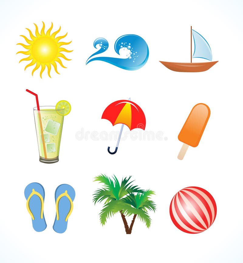 Abstract summer icon set stock vector. Illustration of refresh - 19272432