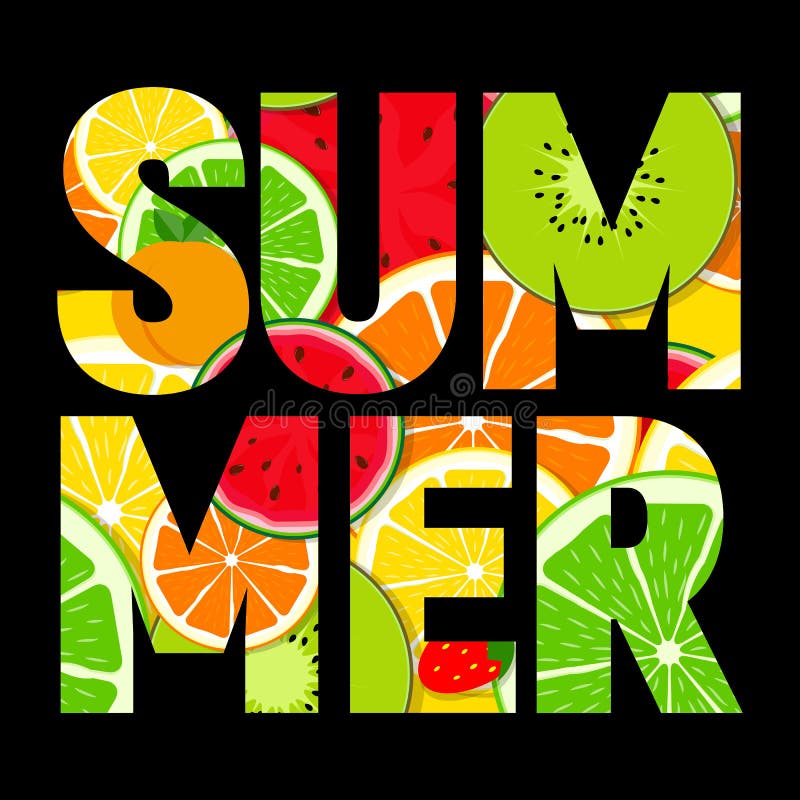 Abstract Summer Word Vector Illustration Stock Illustration ...