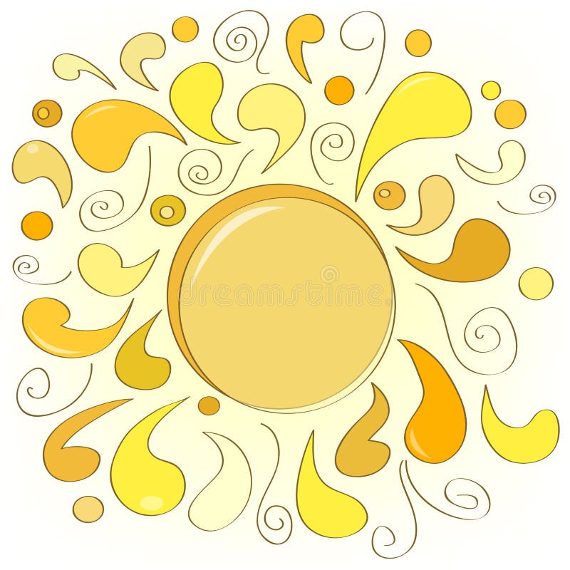 Abstract sun stock vector. Illustration of sunset, hand - 22944572
