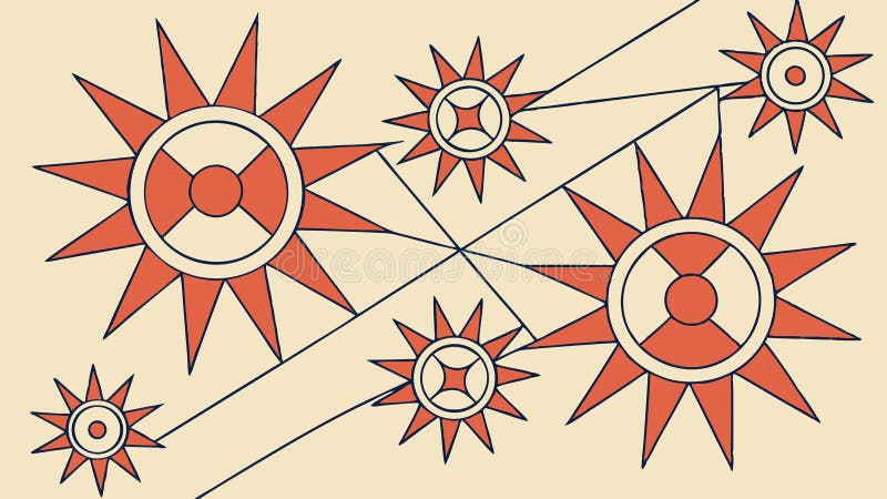 Abstract Sun Burst Radial Geometric Pattern, Vector Design Generative ...