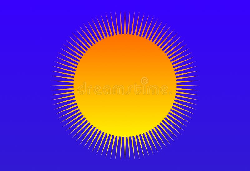 Abstract Sun with Colorful Gradient Background Stock Image ...