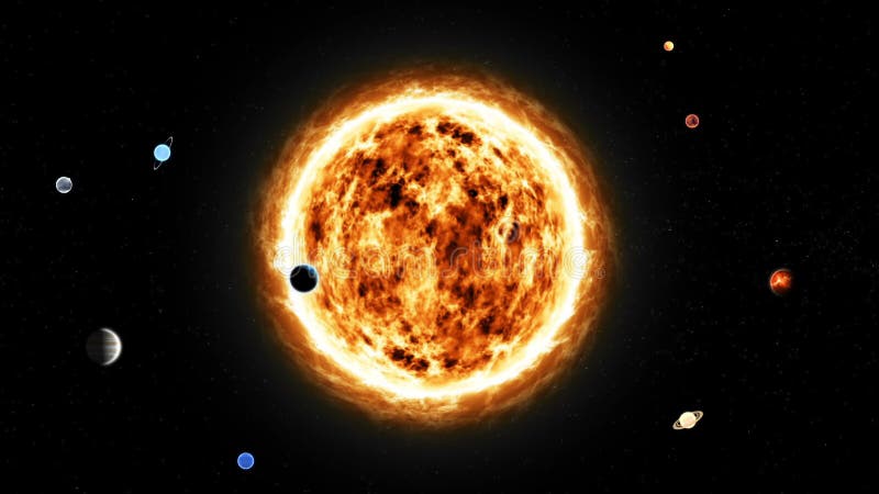 Abstract with Sun from Deep Space Stock Illustration - Illustration of ...