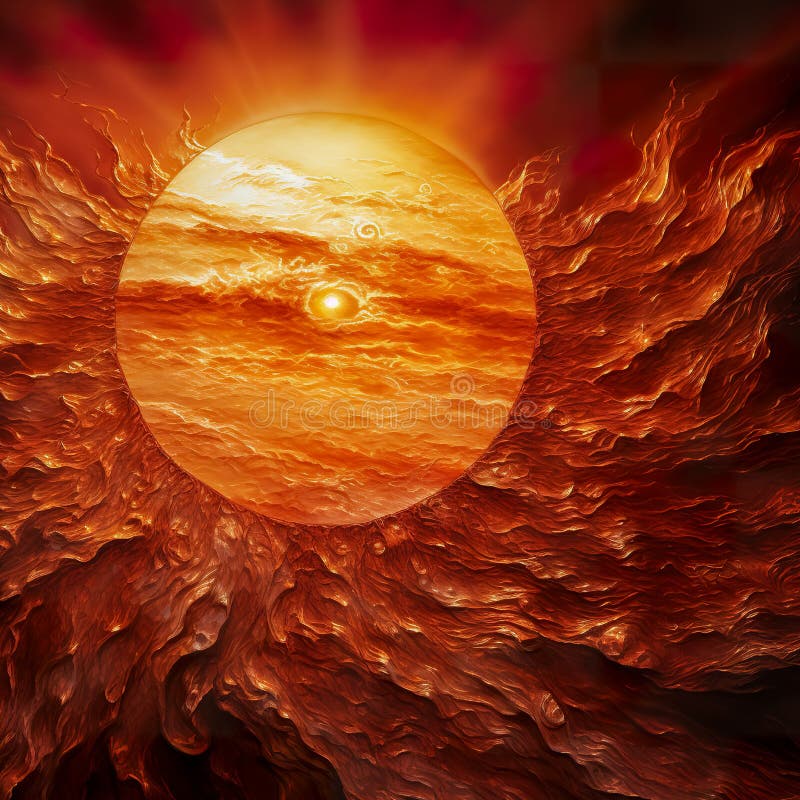 Abstract Sun. Geometric Abstract Sunset Stock Illustration ...