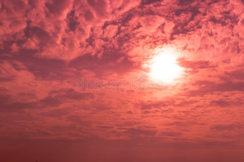 Abstract of the Sun Glowing in the Red Sky Stock Photo - Image of ...