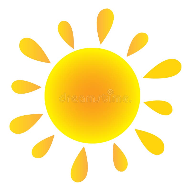 Abstract Sun in Gradient with Heart and Text Summer Stock Vector ...