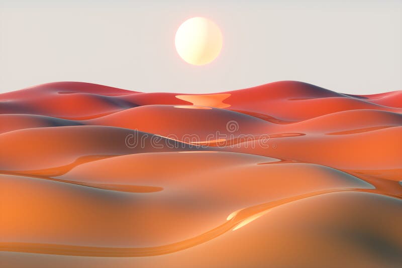 Abstract Sun in Gradient Desert. Stock Illustration - Illustration of ...
