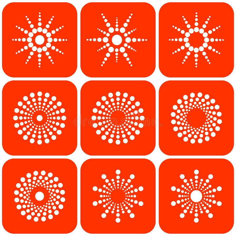 Abstract Sun Icons. Vector. Stock Vector - Illustration of circle ...