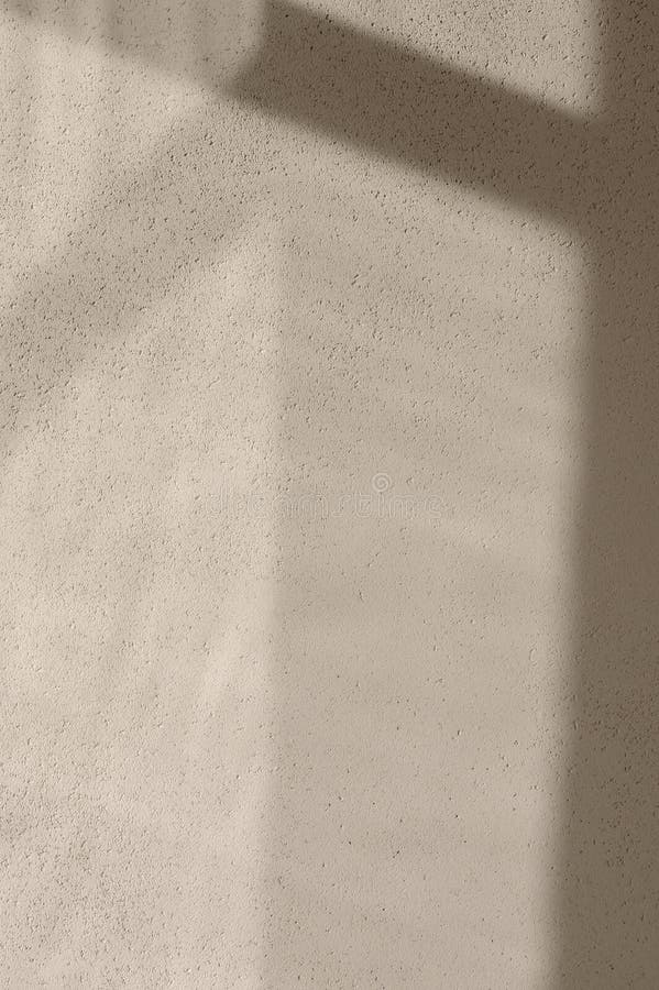 Abstract Sun Light Shadow Silhouette on Beige Concrete Wall Texture ...