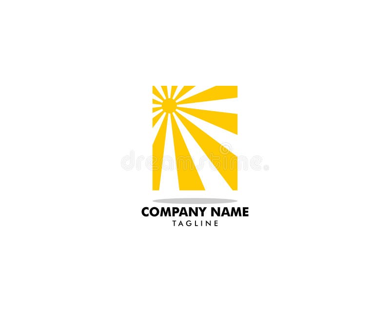 Abstract Sun Logo Design Template Stock Vector - Illustration of ...