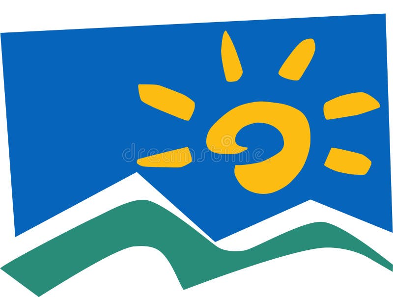 Mountain River Logo stock vector. Illustration of hill - 41320510