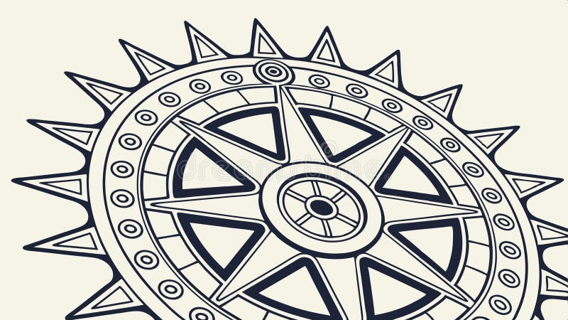 Abstract Sun Pattern with Intricate Decorative Elements Symbol Vector ...