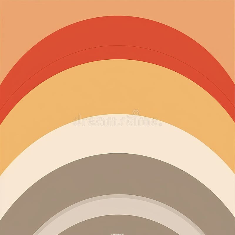 Abstract Sun Poster with Earth Tone Color Palette Stock de ilustración ...