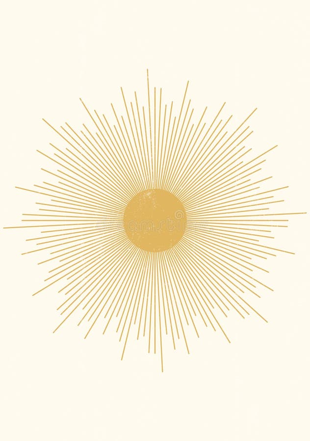 Abstract Sun Print Boho Minimalist Printable Wall Art Stock Vector ...