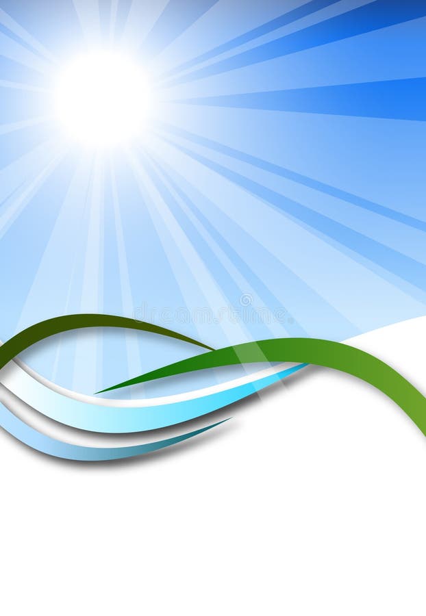 Abstract sun ray landscape stock vector. Illustration of background ...