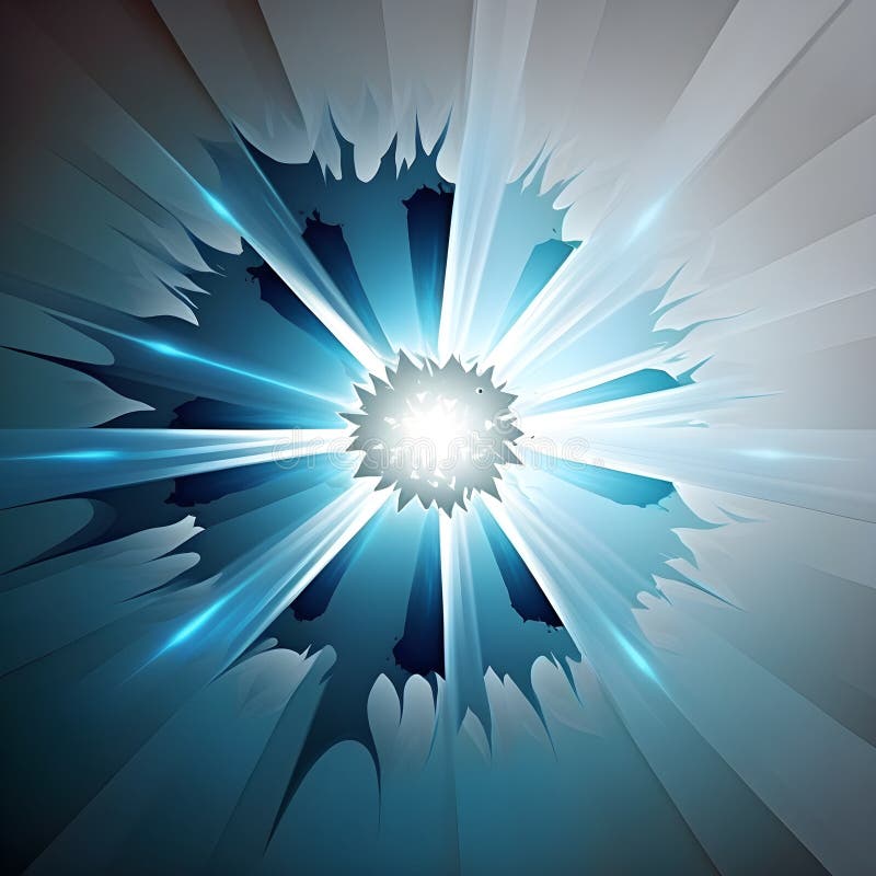 Abstract Sun Rays Blue and White Star Like Vector Shape Stock ...