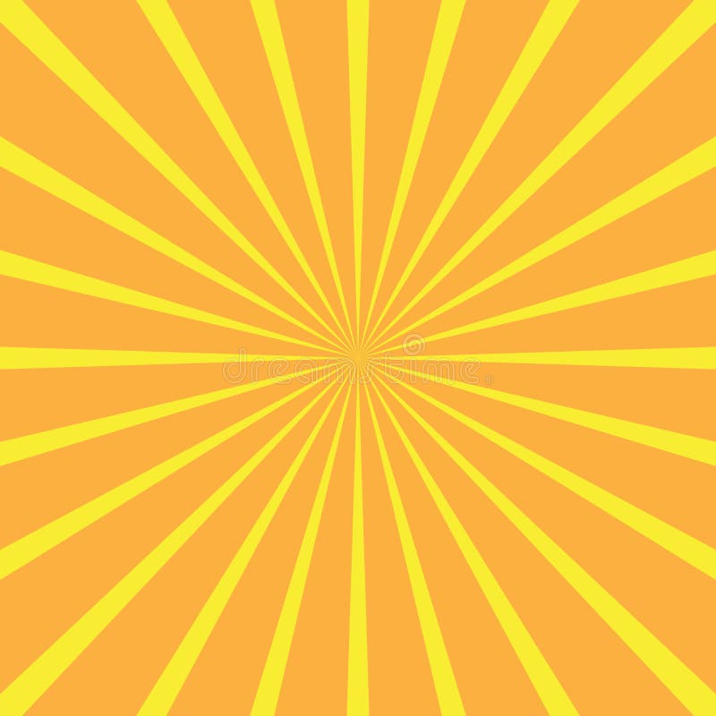 Abstract Sun Rays on Yellow Background. Vector. Stock Vector ...