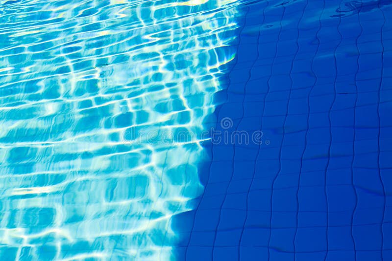 Abstract of Sun Reflected in the Water of the Swimming Pool : Bl Stock ...