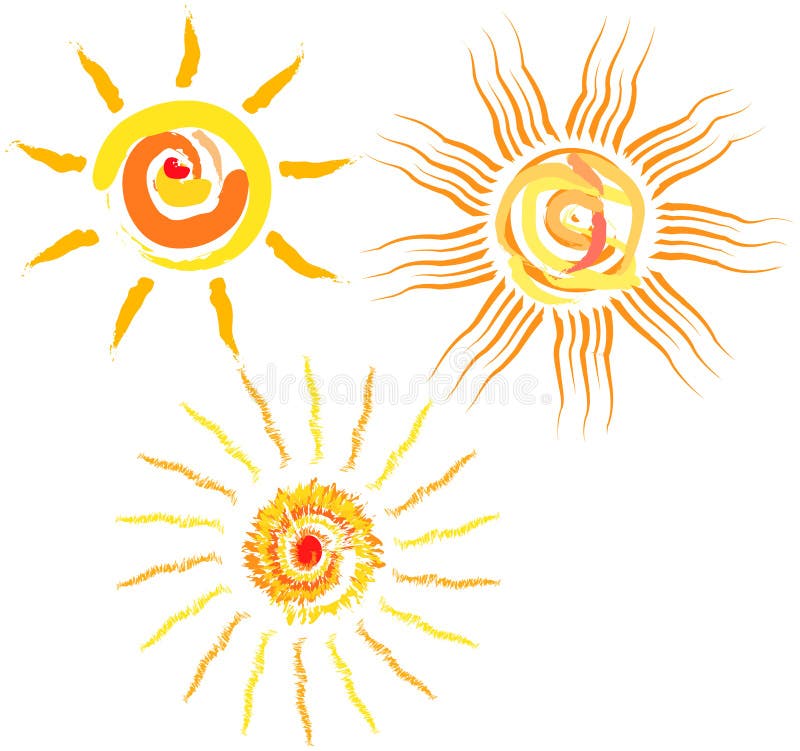 Abstract sun set stock vector. Illustration of painted - 25564642