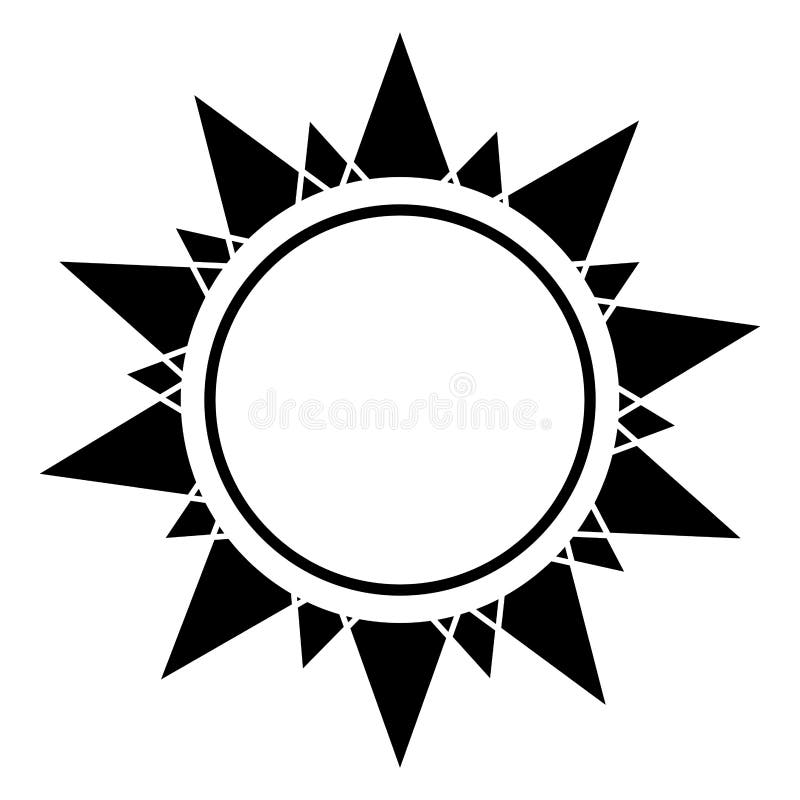 Abstract sun shape stock vector. Illustration of landscape - 105366361