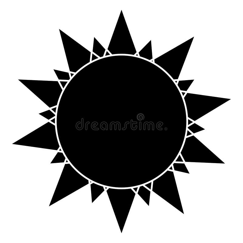 Abstract sun shape stock vector. Illustration of landscape - 105366361